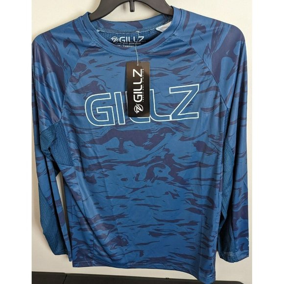 Gillz | Shirts | Gillz Mens Ls Uv Tournament Series V2 Blue Waterman ...